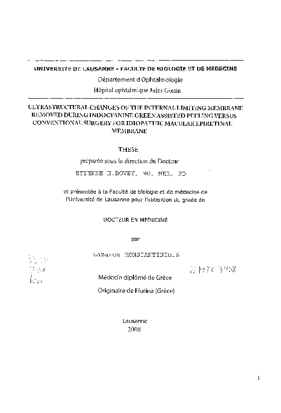 (PDF) Département d ' Ophtalmologie Hôpital ophtalmique Jules Gonin ...
