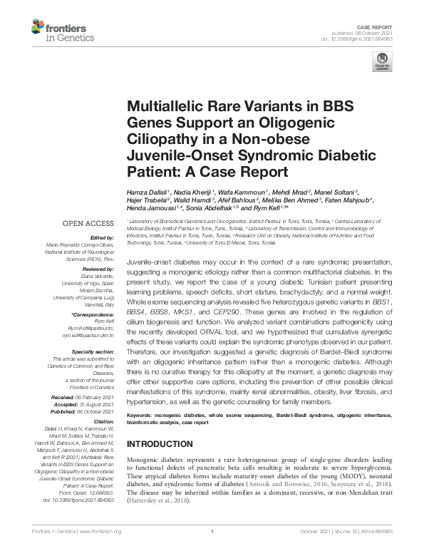 (PDF) Multiallelic Rare Variants in BBS Genes Support an Oligogenic ...
