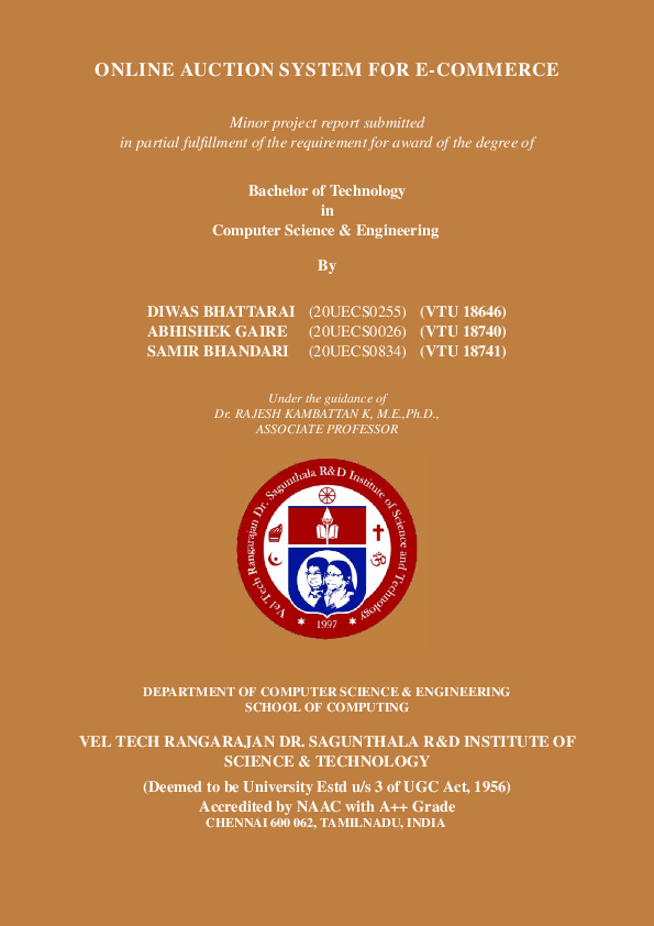 (PDF) ONLINE AUCTION SYSTEM FOR E-COMMERCE