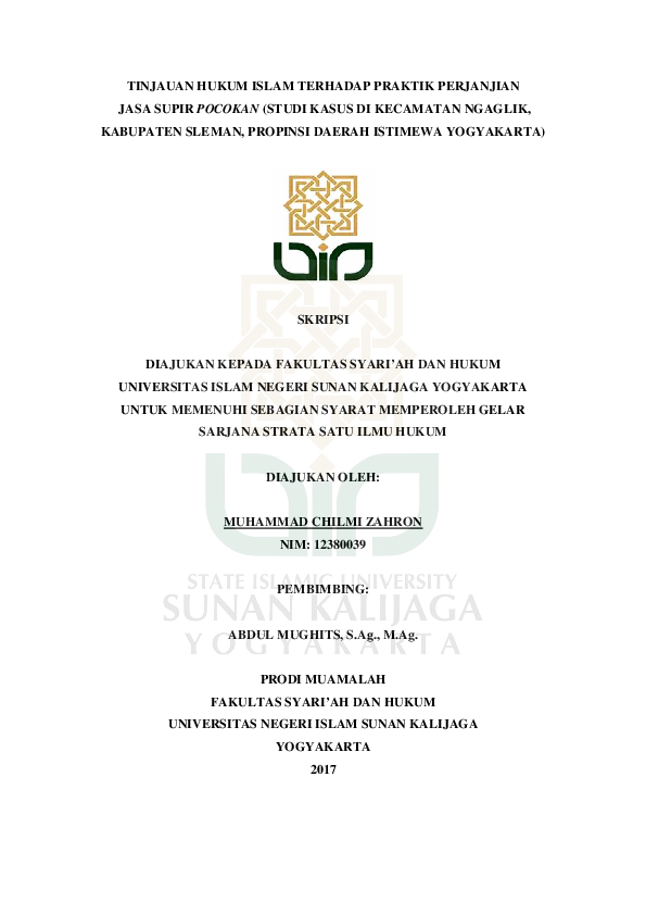 (PDF) Tinjauan Hukum Islam Terhadap Praktik Perjanjianjasa Supir ...