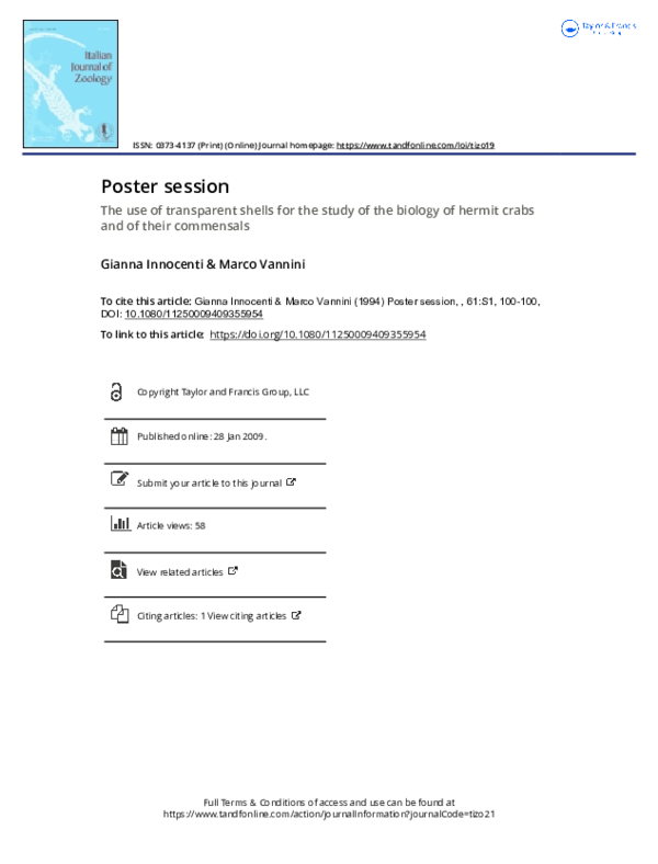 (PDF) Poster session
