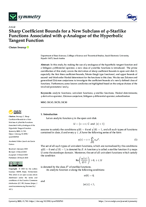 Pdf Sharp Coefficient Bounds For A New Subclass Of Q Starlike