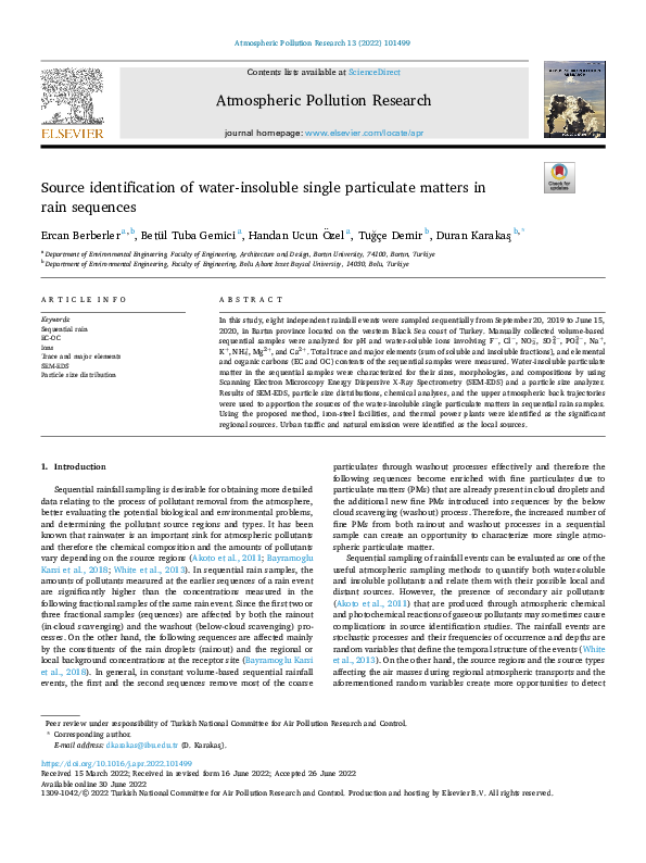 (PDF) Source identification of water-insoluble single particulate ...