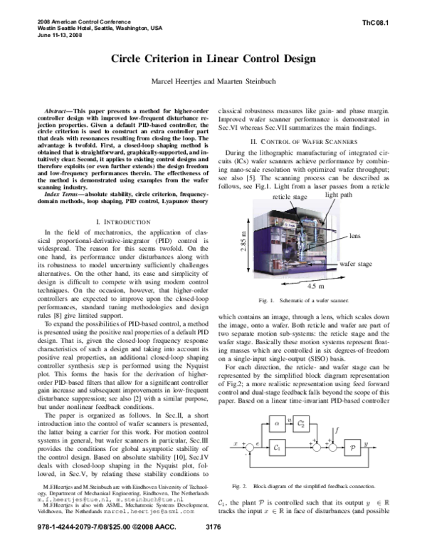 (PDF) Enhanced Controls via Circle Criterion Method