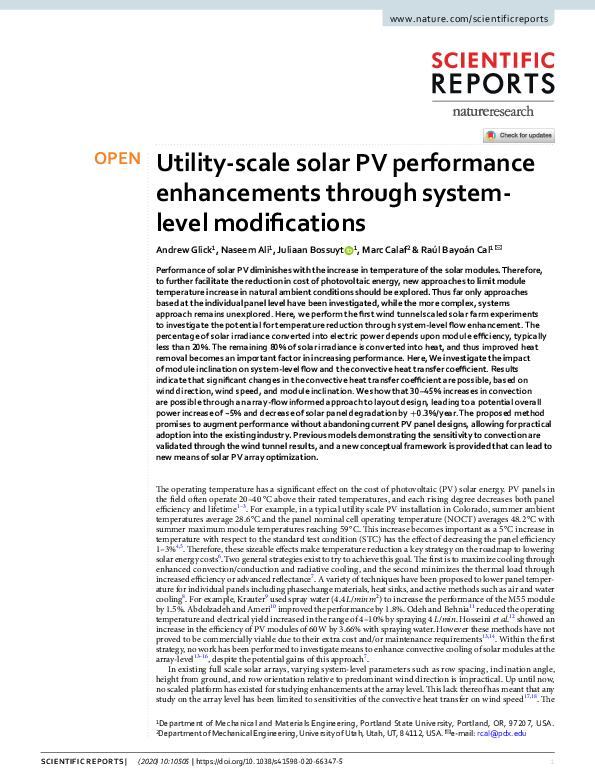 (PDF) Utility-scale solar PV performance enhancements through system ...