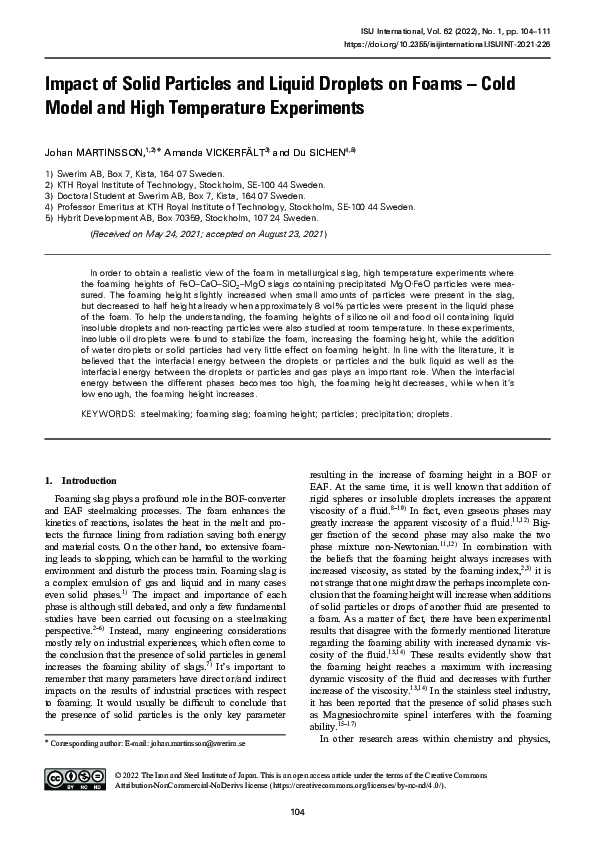 (PDF) Impact of Solid Particles and Liquid Droplets on Foams – Cold ...