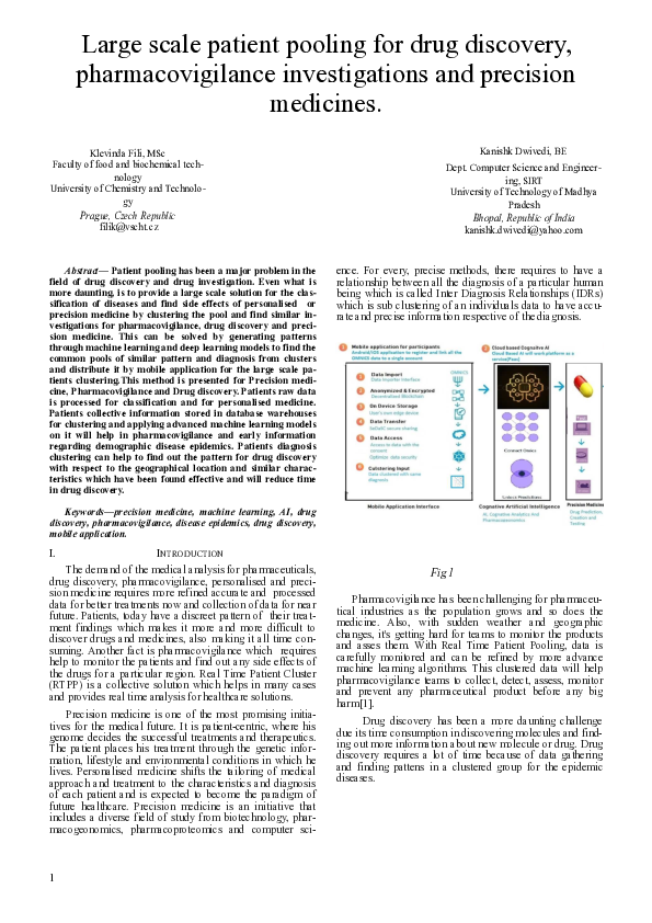 (PDF) Large scale patient pooling for drug discovery, pharmacovigilance ...