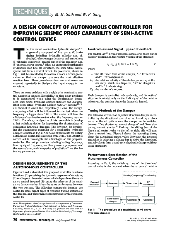 (PDF) A Design Concept of Autonomous Controller for Improving Seismic ...