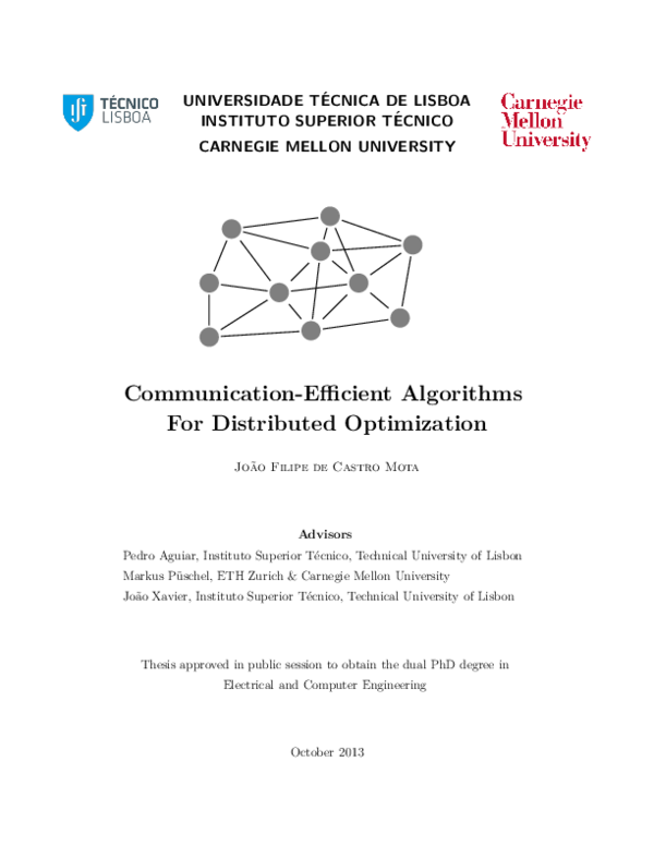 (PDF) Communication-Efficient Algorithms For Distributed Optimization