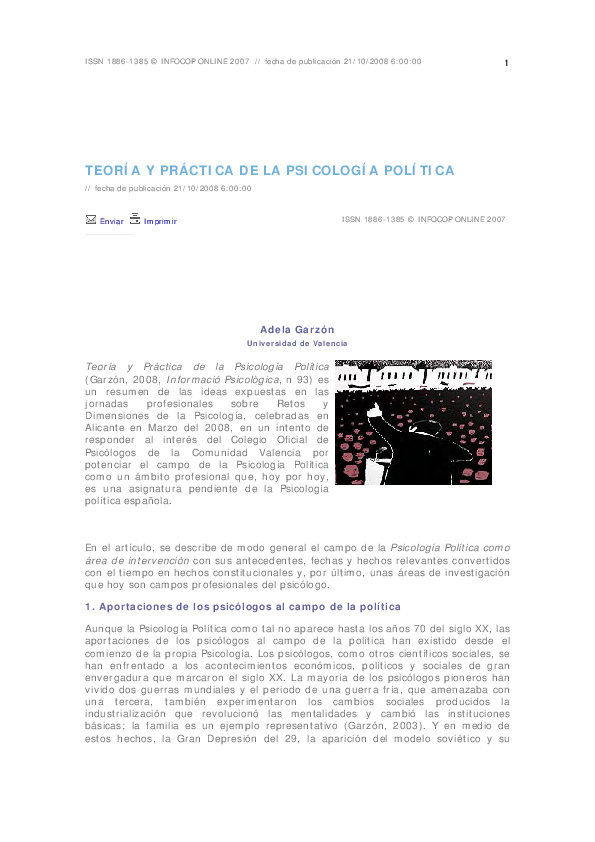 (PDF) Teoría y práctica de la psicología política