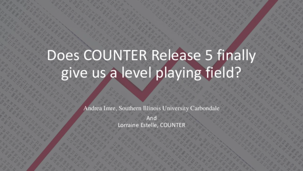 (PDF) Does COUNTER Release 5 finally give us a level playing field ...
