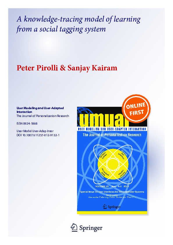 (PDF) A knowledge-tracing model of learning from a social tagging system