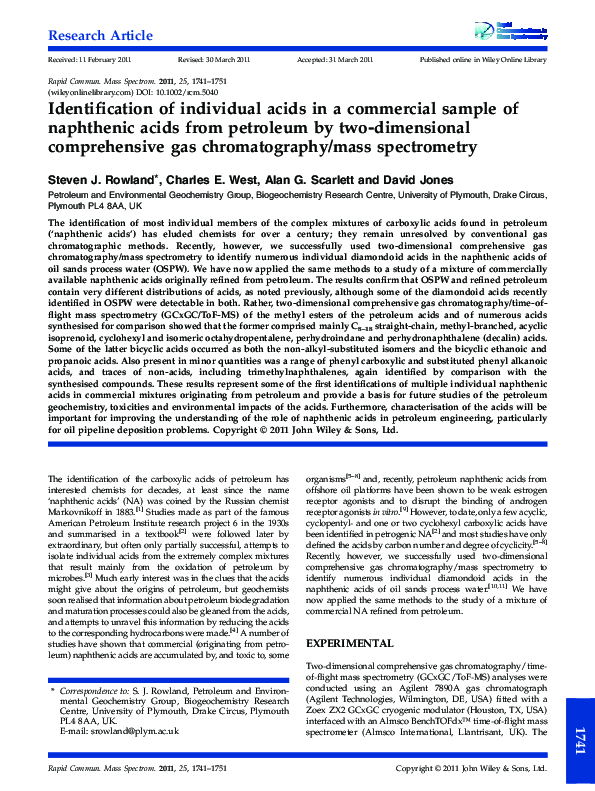 (PDF) Identification of individual acids in a commercial sample of ...