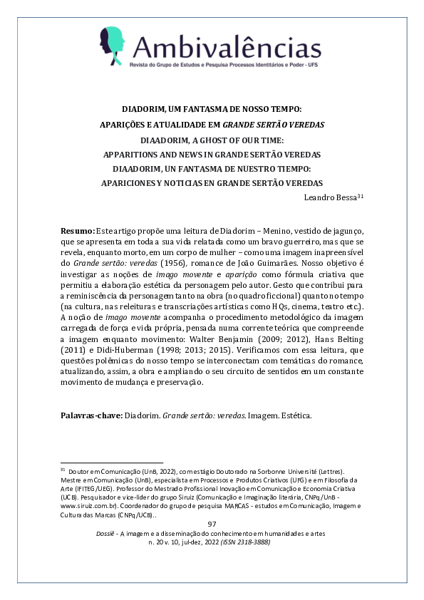 (PDF) DIADORIM, UM FANTASMA DE NOSSO TEMPO: APARIÇÕES E ATUALIDADE EM ...