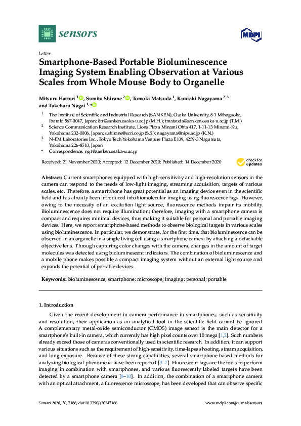 (PDF) Smartphone-Based Portable Bioluminescence Imaging System Enabling ...