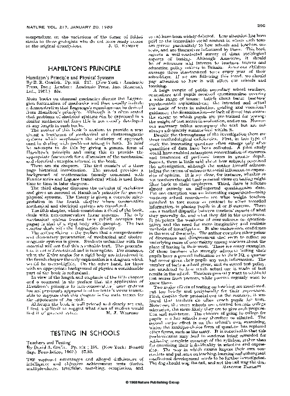 (PDF) Testing in Schools