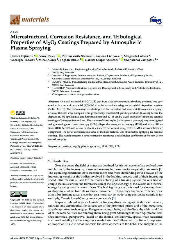 (PDF) Microstructural, Corrosion Resistance, and Tribological Properties of Al2O3 Coatings ...