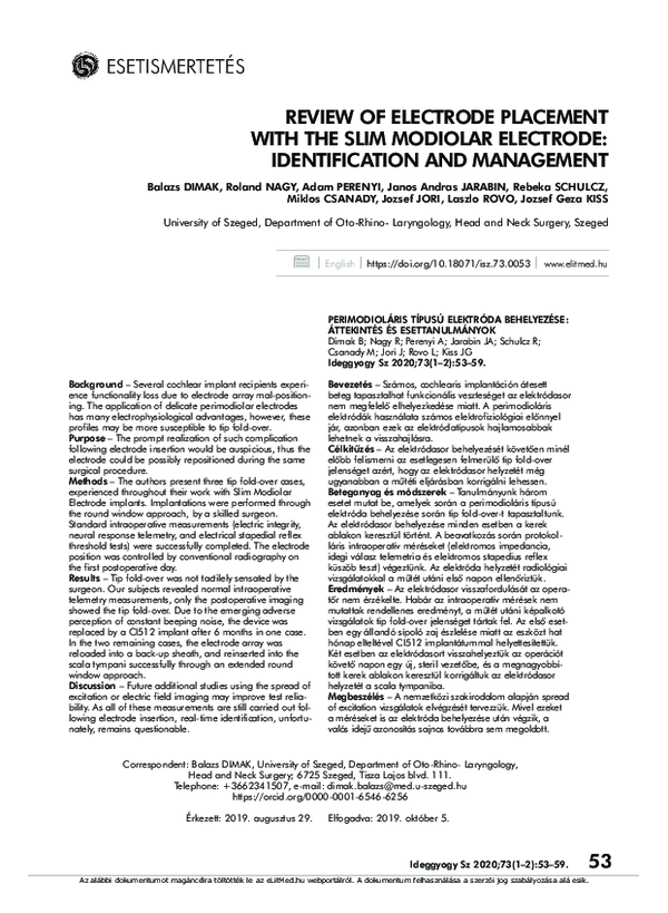 (PDF) Review of Electrode Placement with the Slim Modiolar Electrode ...