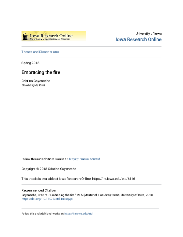 (PDF) Embracing the fire