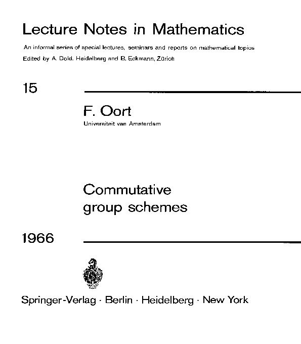 (PDF) Commutative group schemes