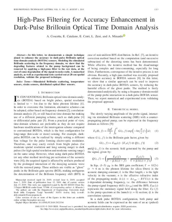 (PDF) High-Pass Filtering for Accuracy Enhancement in Dark-Pulse Brillouin Optical Time Domain ...