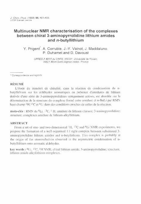 (PDF) Multinuclear NMR characterisation of the complexes between chiral ...