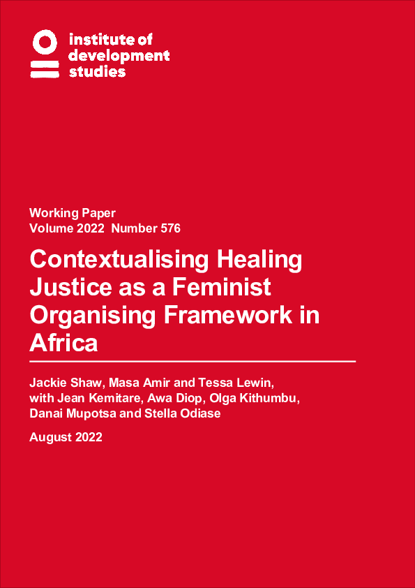 (PDF) Contextualising Healing Justice as a Feminist Organising ...