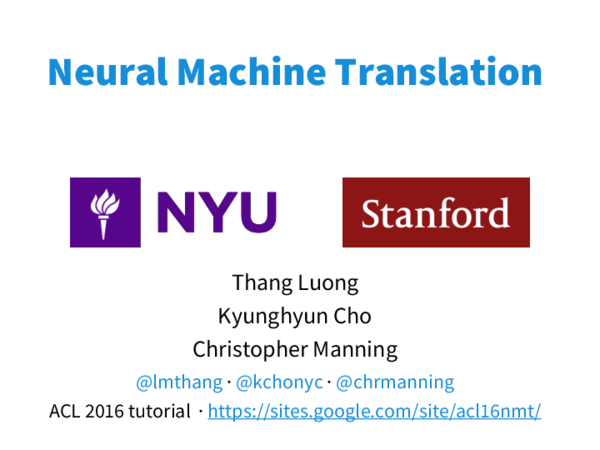 (PDF) Neural Machine Translation
