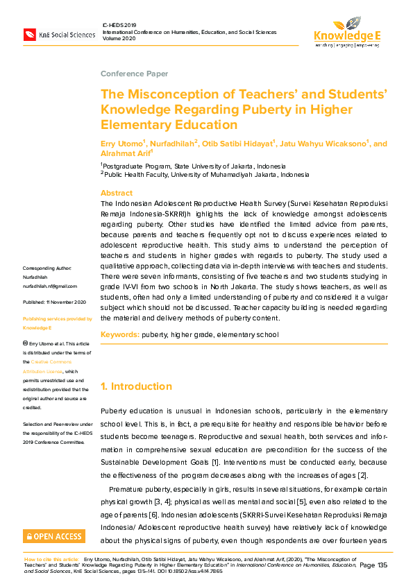(PDF) The Misconception of Teachers’ and Students’ Knowledge Regarding ...
