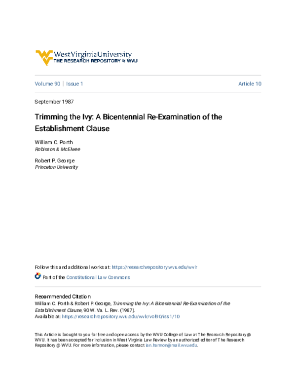 (PDF) Trimming the Ivy: A Bicentennial Re-Examination of the ...