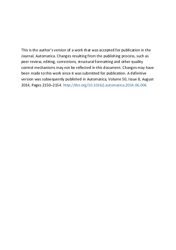 (PDF) A unified method for optimal arbitrary pole placement (PDF) A unified method for optimal arbitrary pole placement