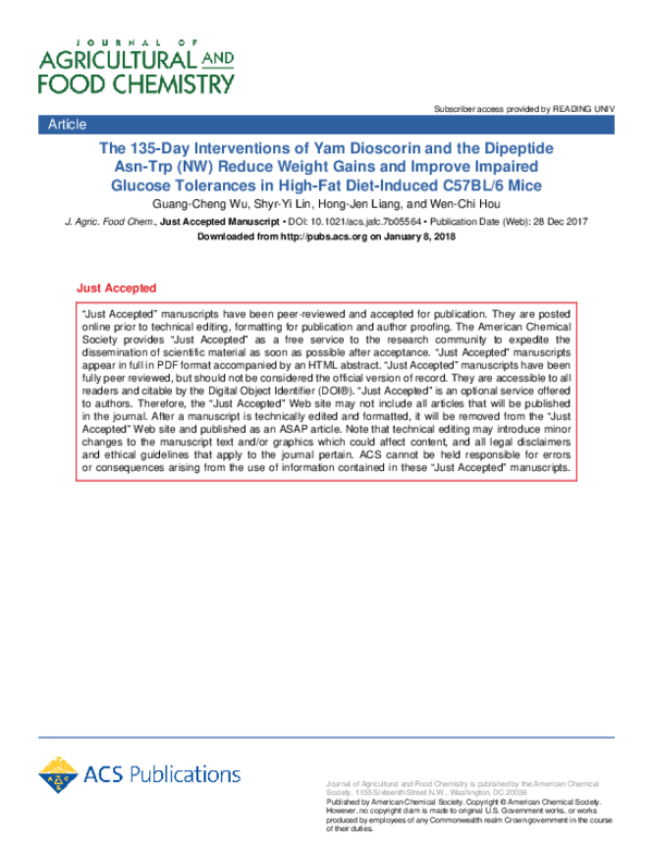 (PDF) 135-Day Interventions of Yam Dioscorin and the Dipeptide Asn-Trp ...