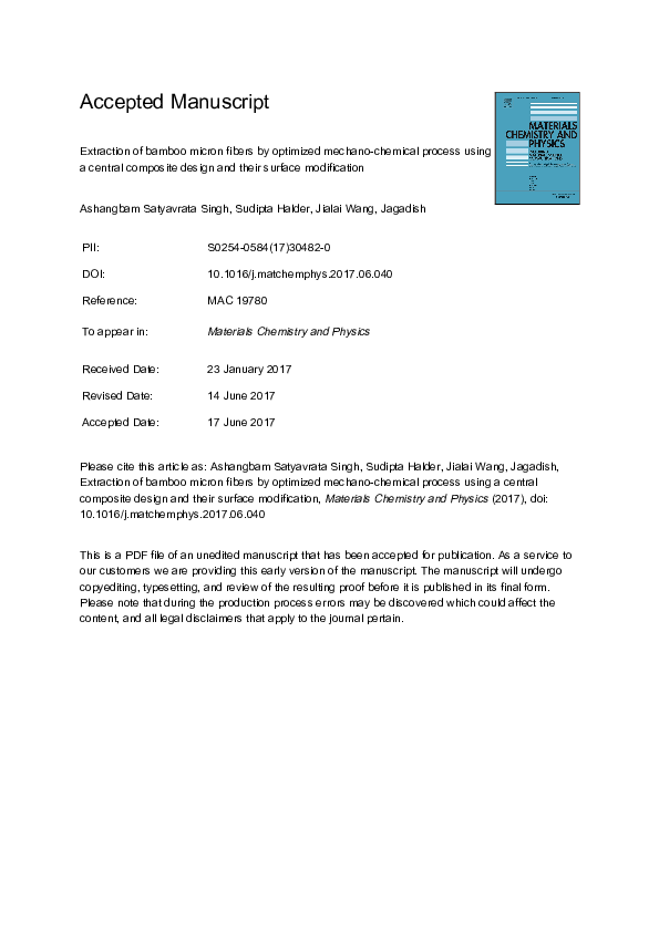 (PDF) Extraction of bamboo micron fibers by optimized mechano-chemical ...