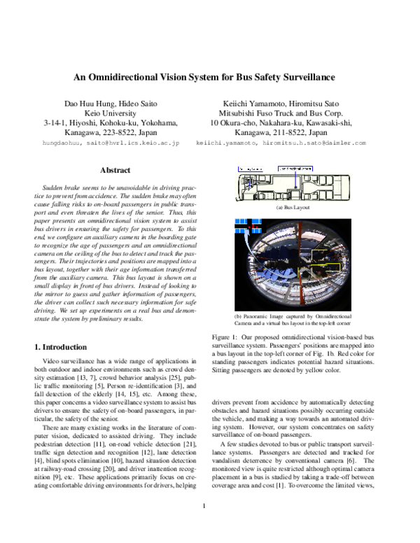 (PDF) An omnidirectional vision system for bus safety surveillance