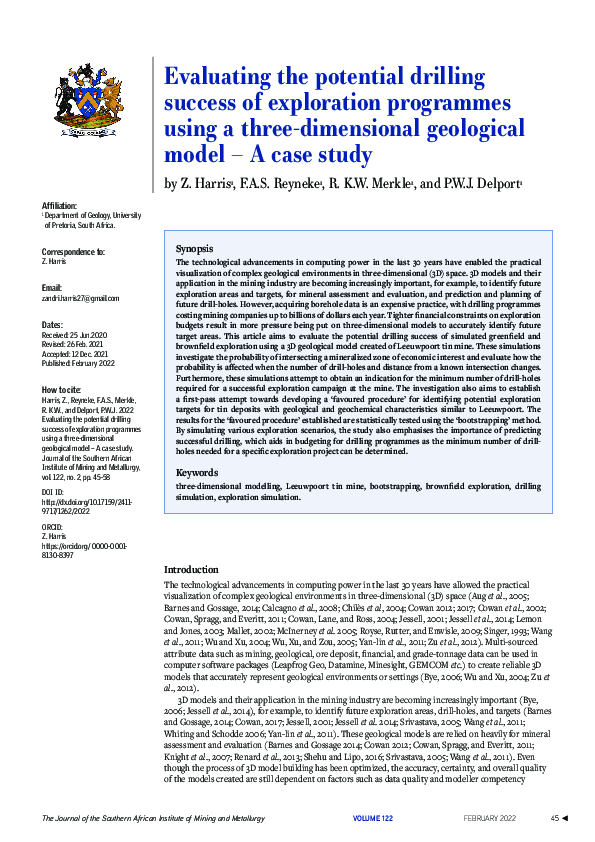 (PDF) Evaluating the potential drilling success of exploration programmes using a three ...