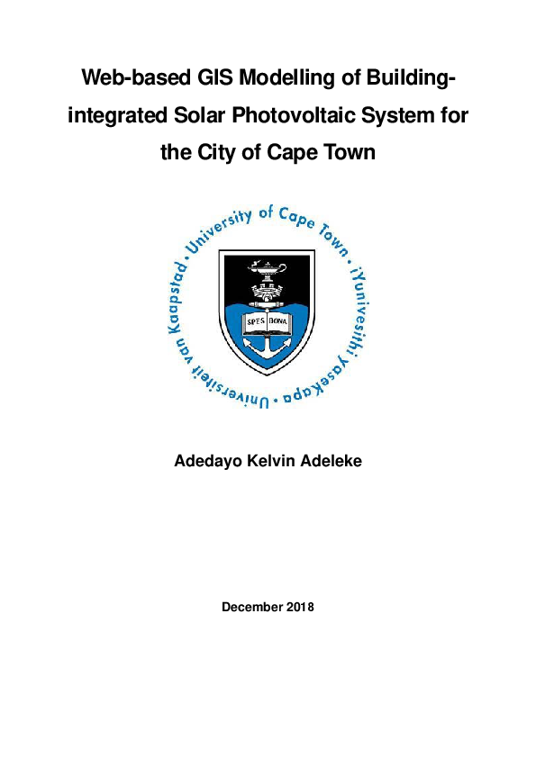 (PDF) Web-based GIS modelling of building-integrated solar photovoltaic system for the City of ...