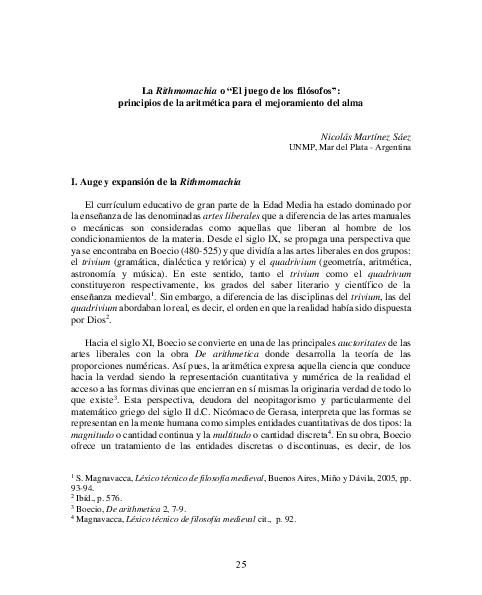 (PDF) La Rithmomachia o "El juego de los filósofos": principios de la ...