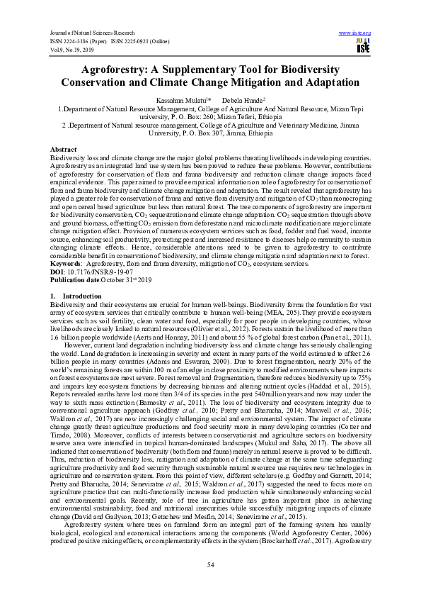 (PDF) Integrating Climate Change Adaptation and Mitigation Through ... (PDF) Integrating Climate Change Adaptation and Mitigation Through ...