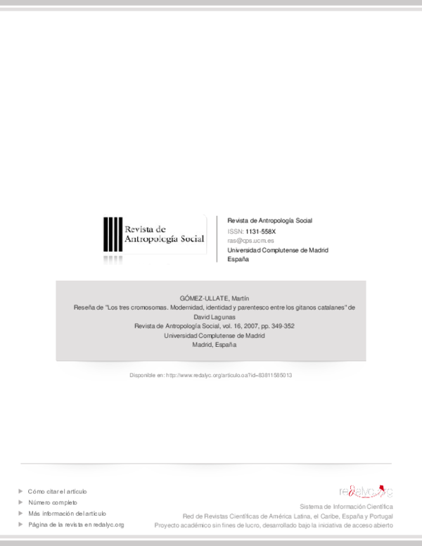 (PDF) Reseña de "Los tres cromosomas. Modernidad, identidad y ...