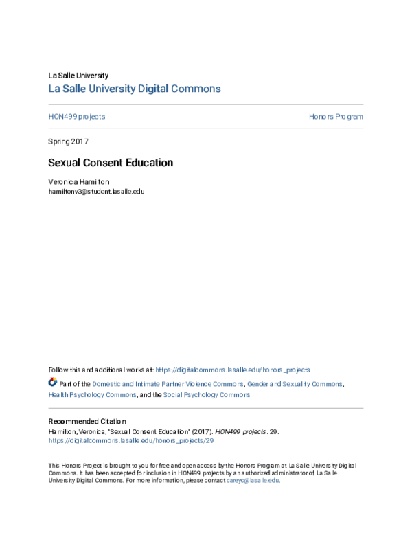 (PDF) Sexual Consent Education