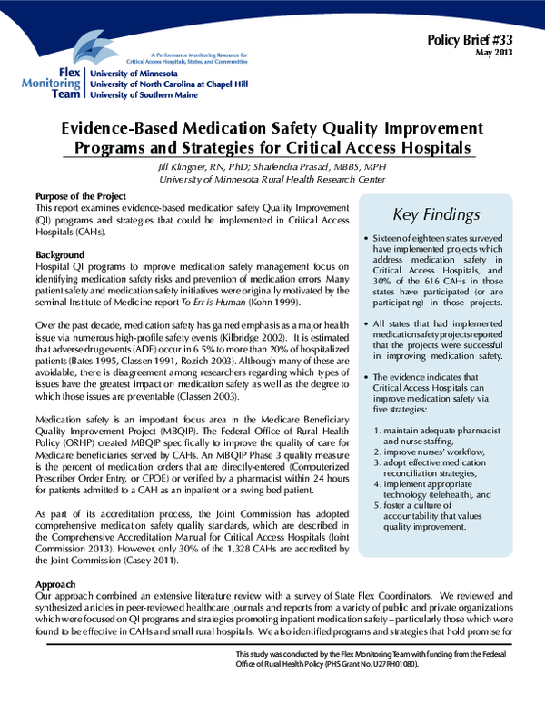 (PDF) Evidence-Based Medication Safety Quality Improvement Programs and ...