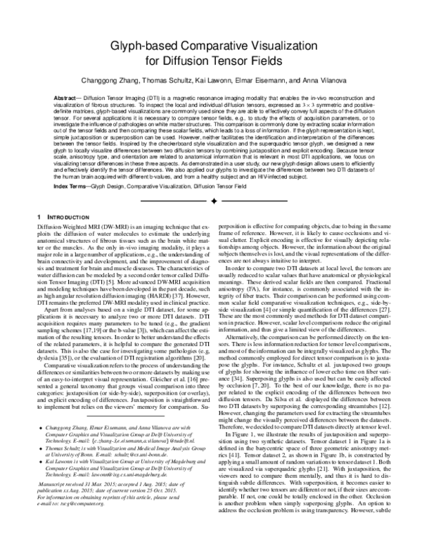 (PDF) Glyph-Based Comparative Visualization for Diffusion Tensor Fields