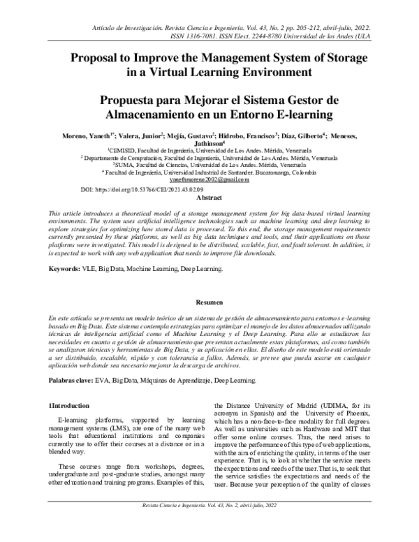 (PDF) Proposal to Improve the Management System of Storage in a Virtual Learning Environment ...