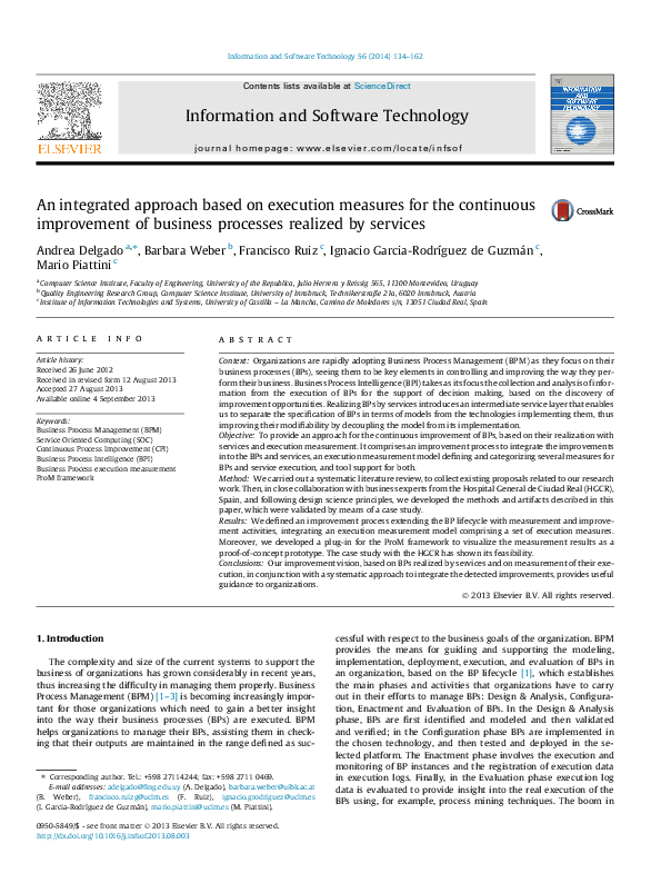 (PDF) An integrated approach based on execution measures for the ...