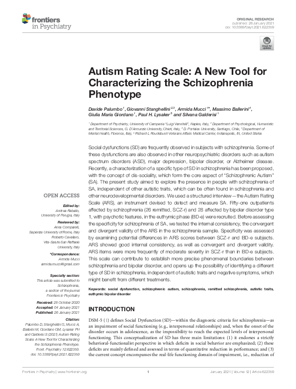 (PDF) Autism Rating Scale: A New Tool for Characterizing the ...