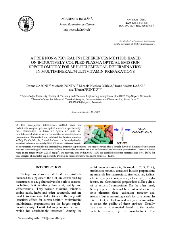 (PDF) A free non-spectral interferences method based on inductively ...