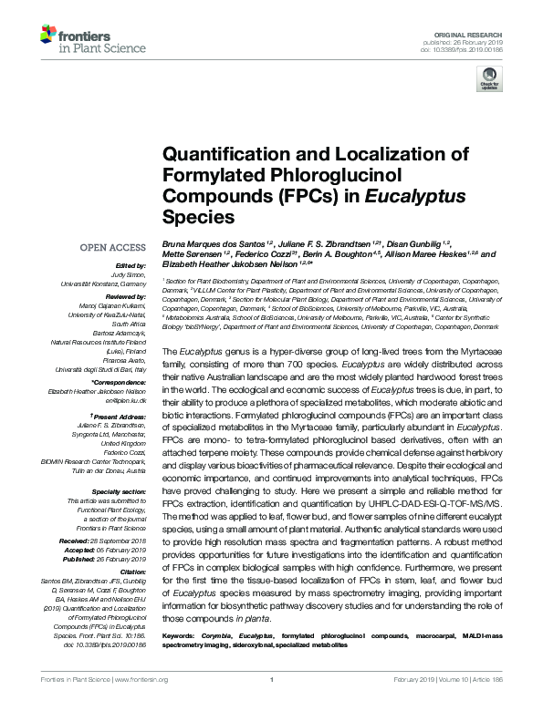 (PDF) Quantification and Localization of Formylated Phloroglucinol ...