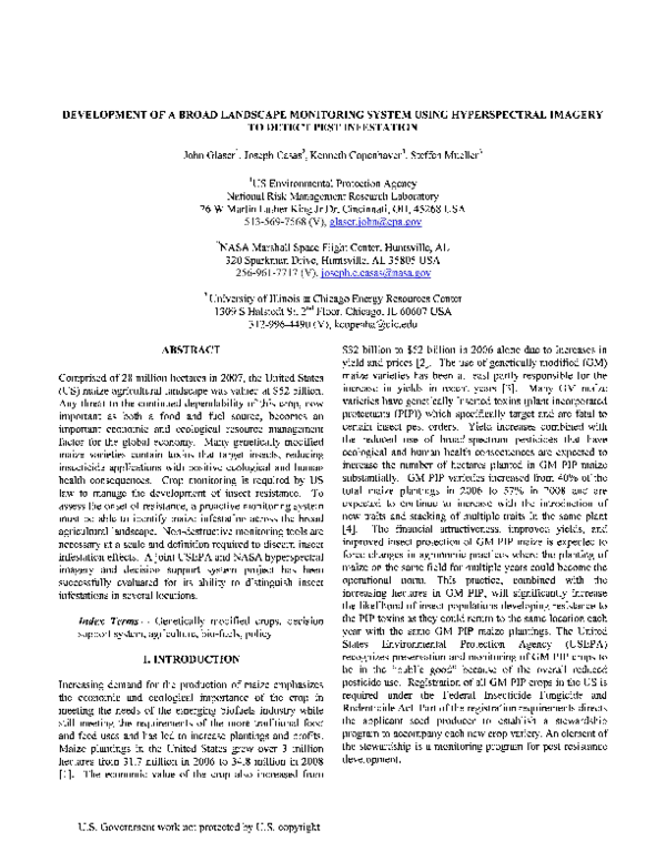 (PDF) Development of a broad landscape monitoring system using ...