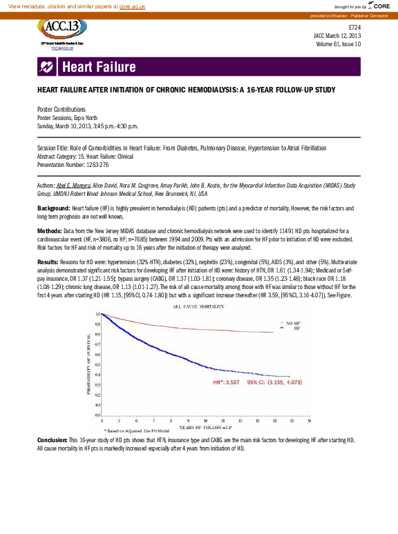 (PDF) Heart Failure After Initiation of Chronic Hemodialysis: A 16-YEAR ...