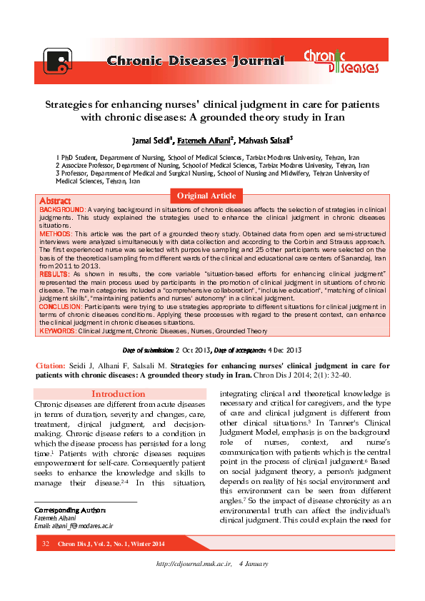 (PDF) Strategies for enhancing nurses' clinical judgment in care for ...
